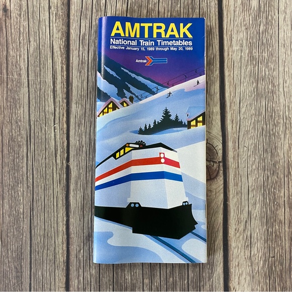 Other | Vintage Amtrak National Train Timetables Booklet Brochure 1989 ...